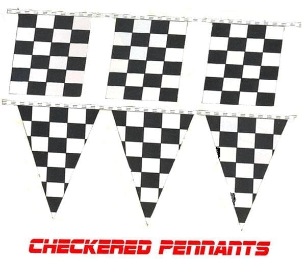 60 CHECKERED TRIANGLE RACING PENNANT - Hico Balloons