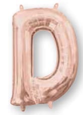 34" Rose Gold Letter D - Hico Balloons