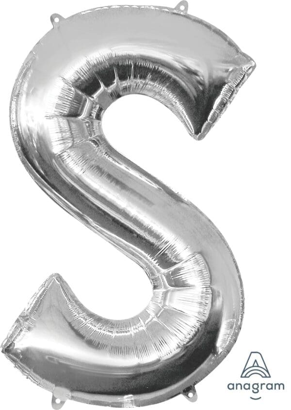 16" Silver Letter S - Hico Balloons