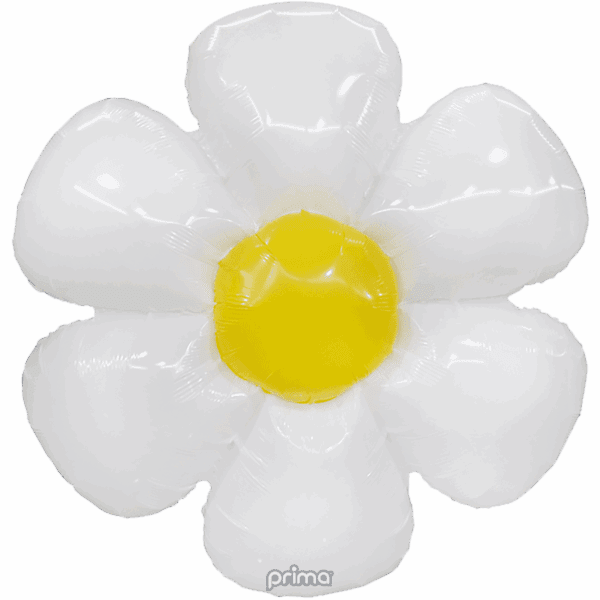 24" White Daisy - Hico Balloons